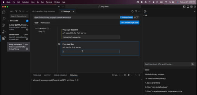 PolyAPI Setup - PolyAPI