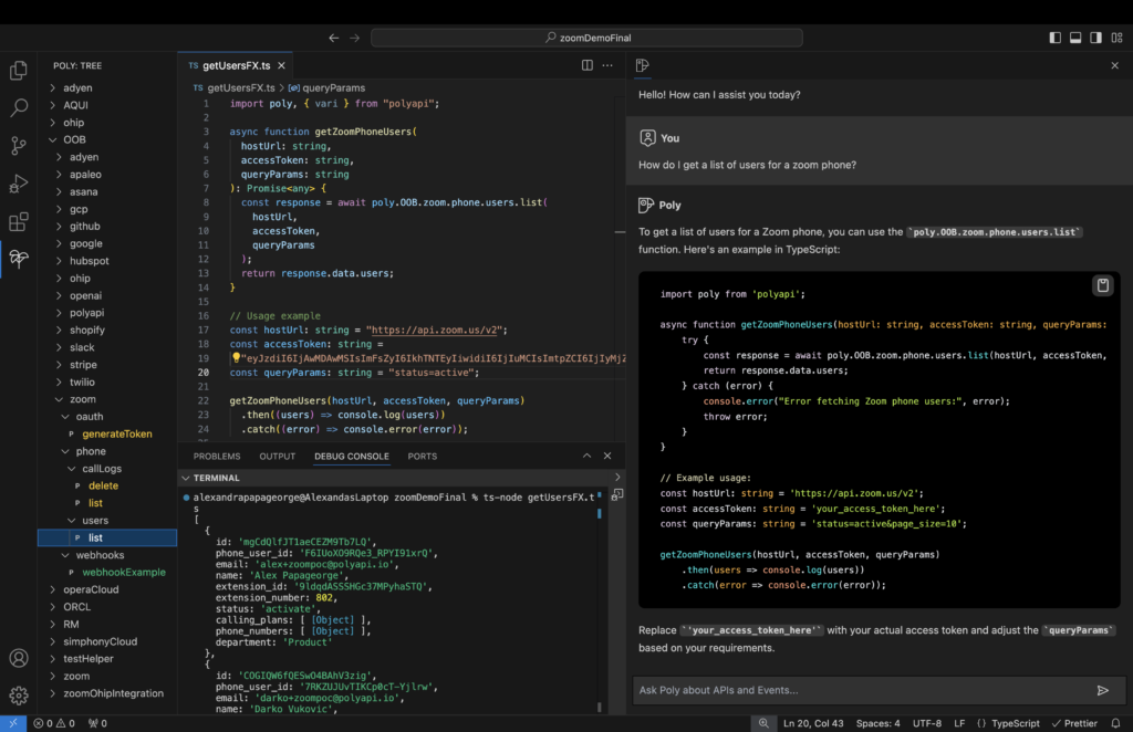 PolyAPI integration with Zoom now Available in Release 16
